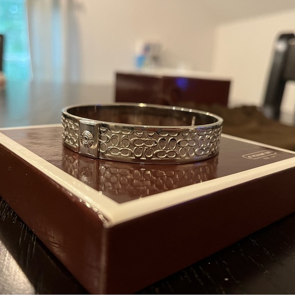 Coach | Jewelry | Coach Sterling Silver Bangle Bracelet | Poshmark
